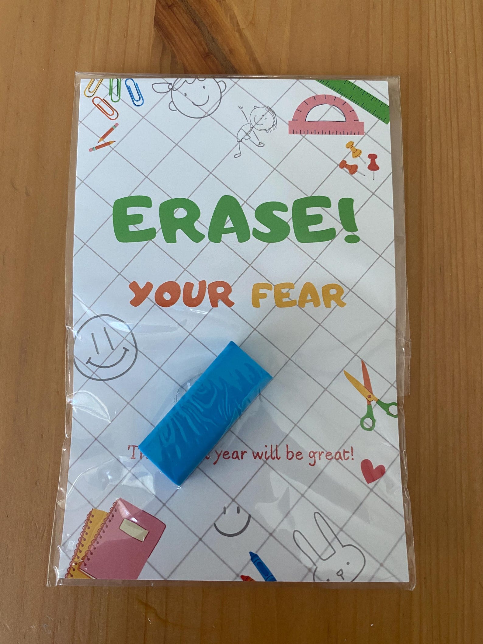 Unique Back to School Gifts for Kids, Students | Erase Your Fear Card ...