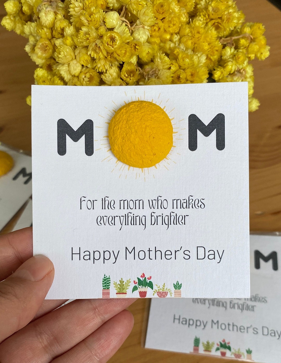 Plantable Seed Bomb Mothers Day Favors, Unusual Gift for Mom to Be Sun ...