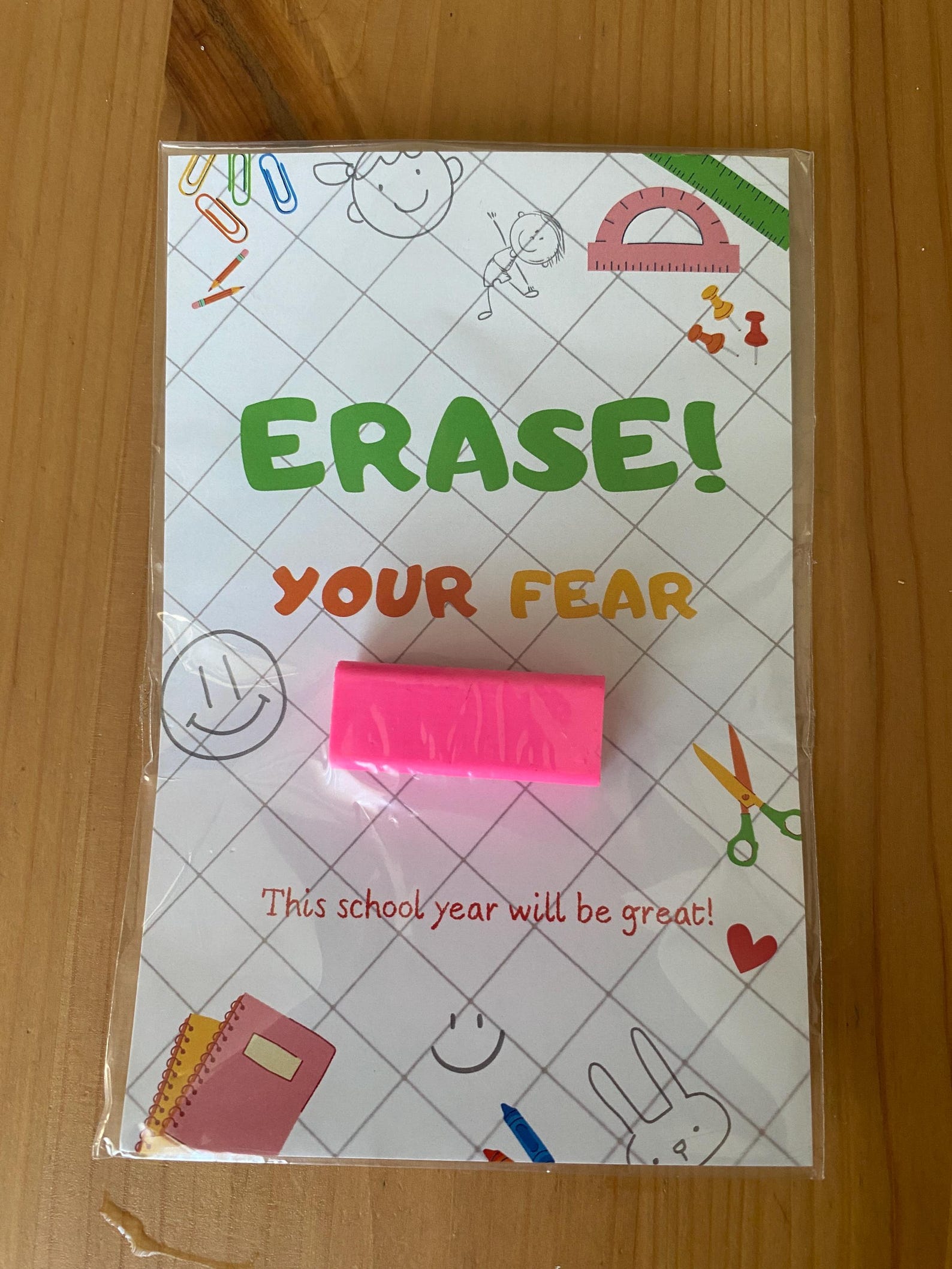 Unique Back to School Gifts for Kids, Students | Erase Your Fear Card ...