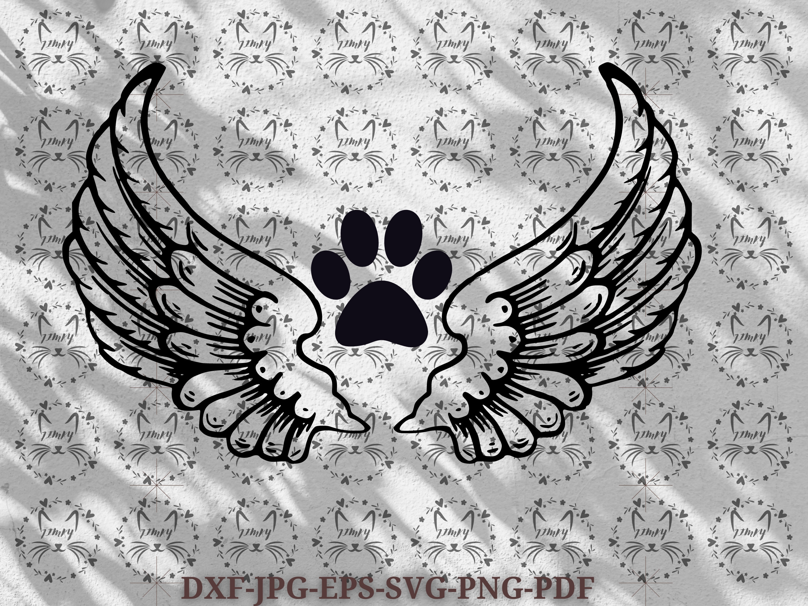 Dog Angel Wings SVG, Dog Svg, Paw Svg, Dog Lover Svg, Angel SVG, Dog ...