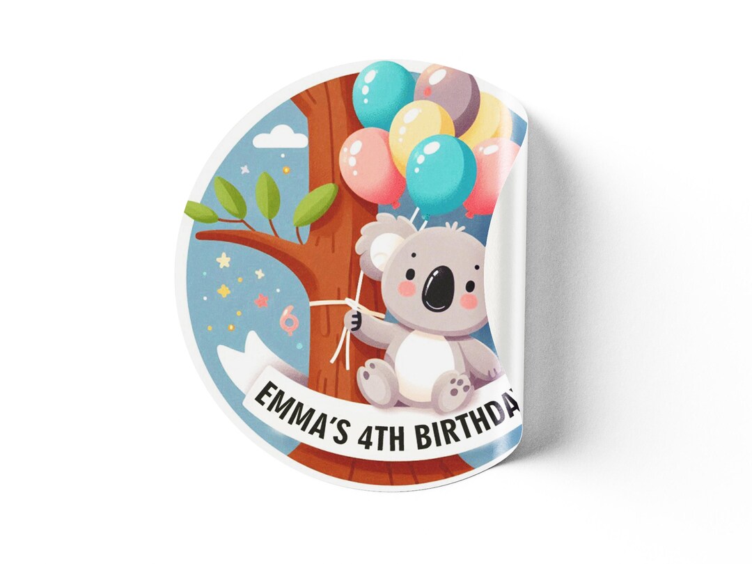 35 X Custom With Name Age Birthday Labels Birthday Stickers Party Bag ...