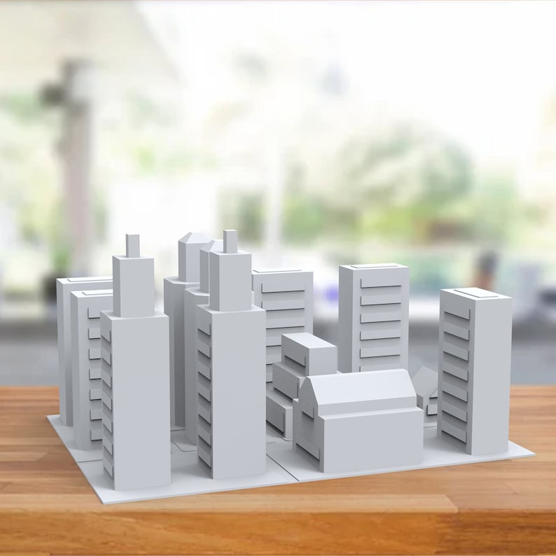 3D Papercraft City, Dollhouse Building, 3d City, Building City ...
