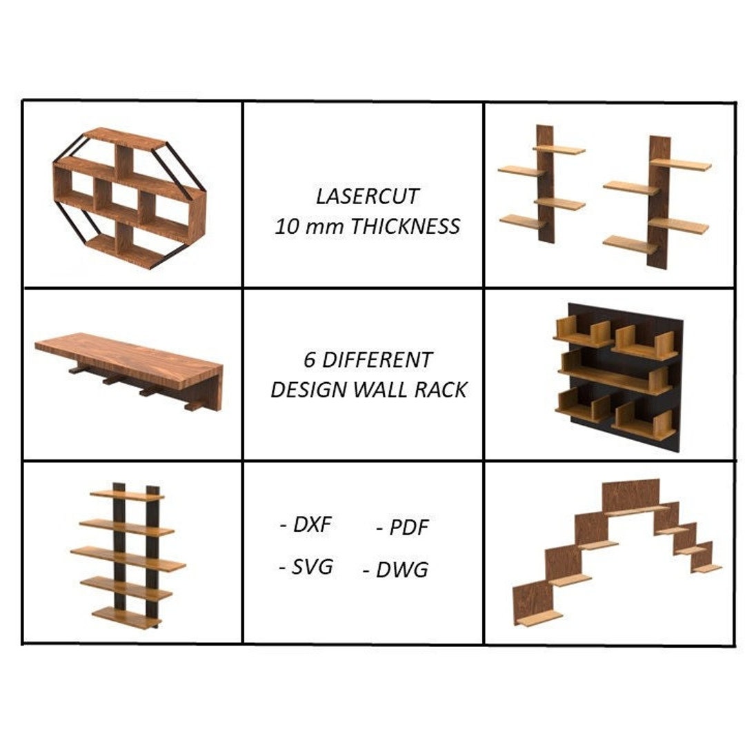 Extra Model Wall Rack, Laser Cut Wall Rack, Shelf Wall Rack, Digital ...