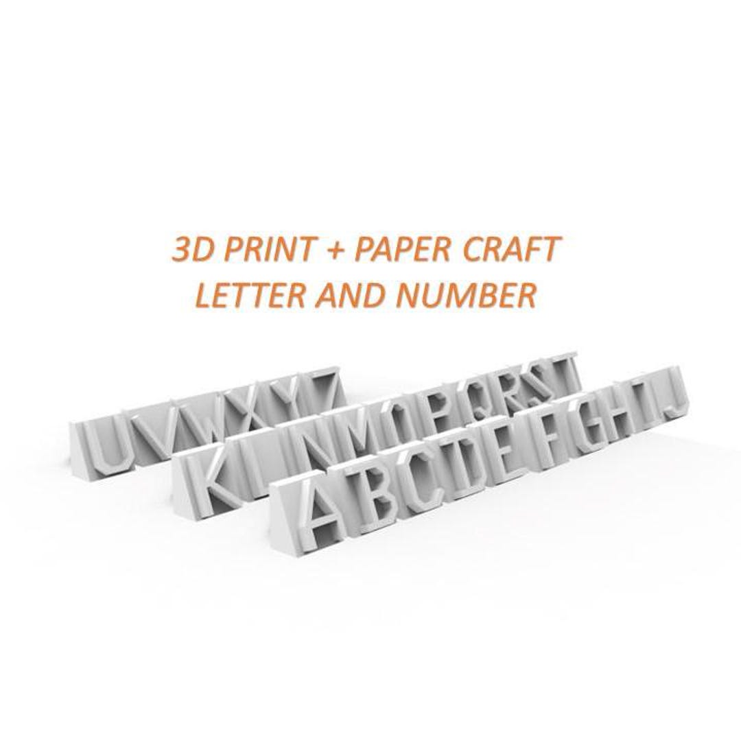 3D Papercraft Letter, Doll Letter Paper Craft , A-Z Letter, 0-9 Number ...