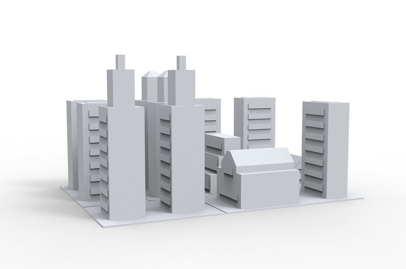 3D Papercraft City, Dollhouse Building, 3d City, Building City ...