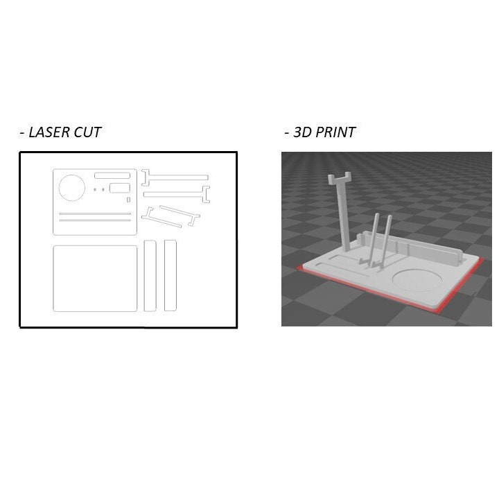 Wood Docking Station, Laser Cut File, 3D Print, Headphone Stand, Phone ...
