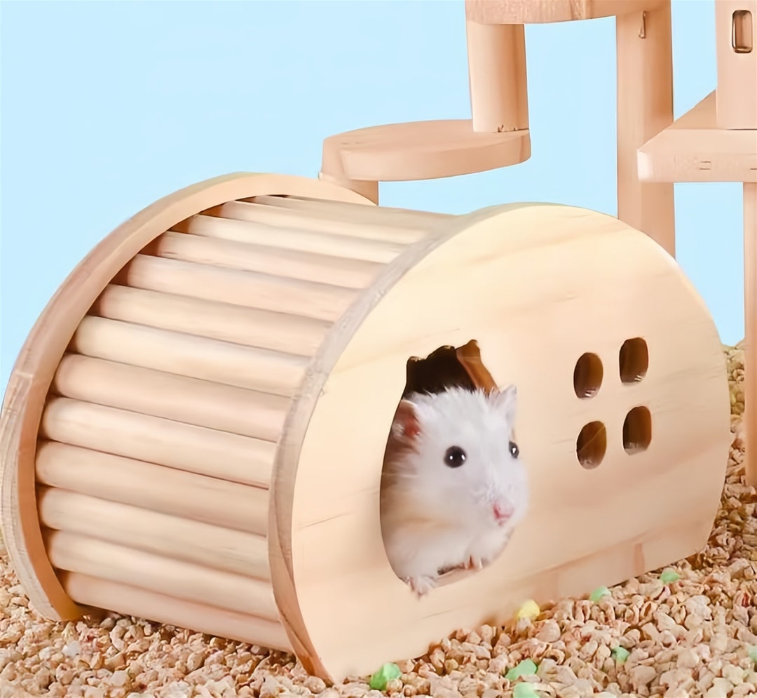 Hamster Wooden Hideout,hamster House Decoration,hamster Wooden House ...