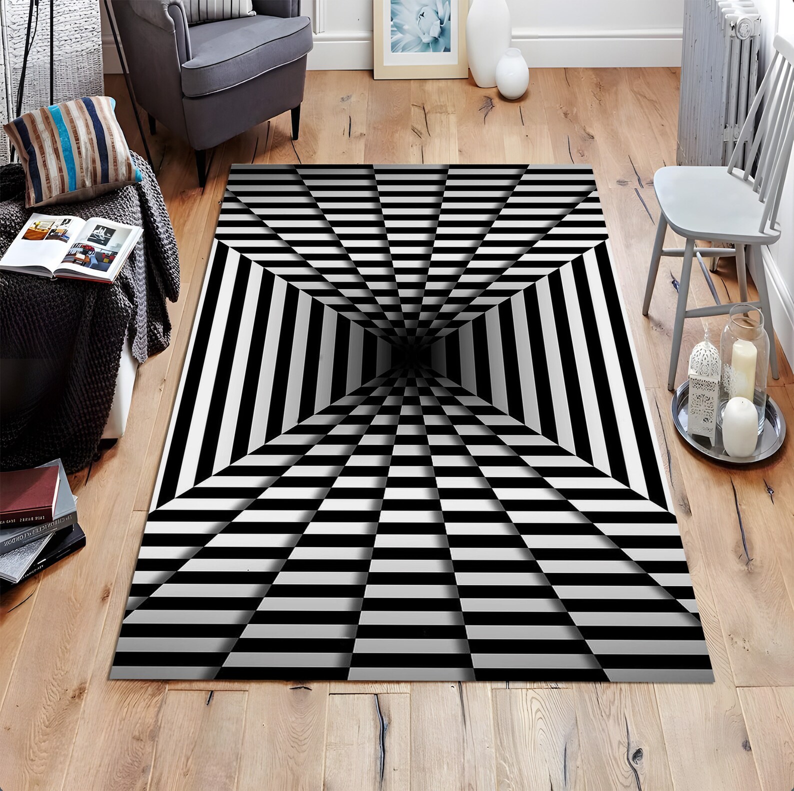 Optical Illusion Rug, Illusion Rug, Optical Illusion, Vortex Illusion ...