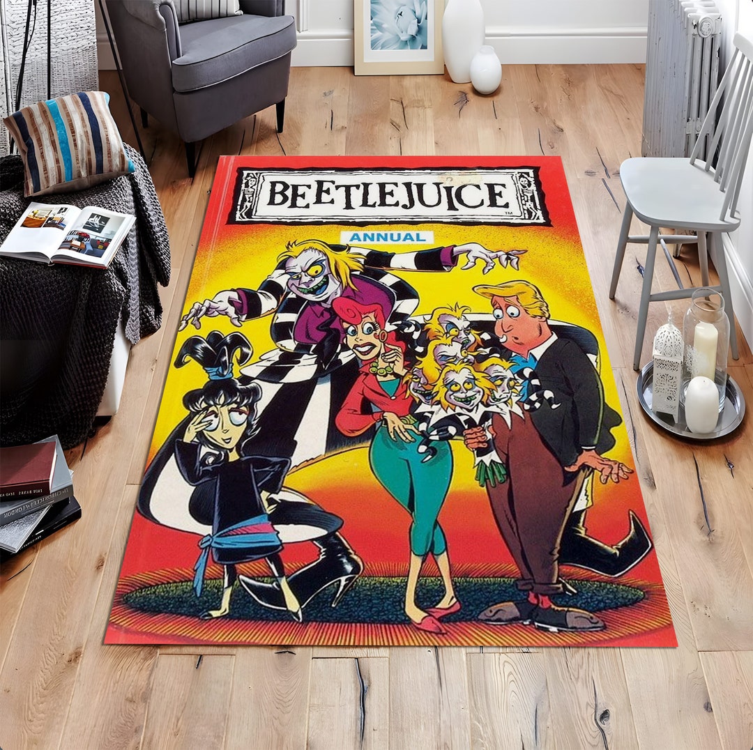 Beetlejuice Rug, Movie Rug, Old Times Retro Decor, Beetle Juice Rug ...