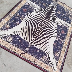Zebra Design Rug,zebra Skin Design,zebra With Classsic Rug,vintage ...