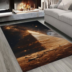 Antique Rug, Ancient Egyptian Rug, Egypt Pattern Rug, Themed Rug, Area ...