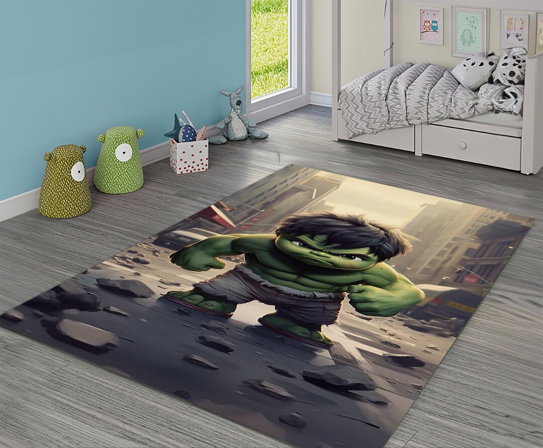 Hulk, Angry Hulk Rug, Hulk Rug, Superhero Rug, Green Giant Rug, for ...
