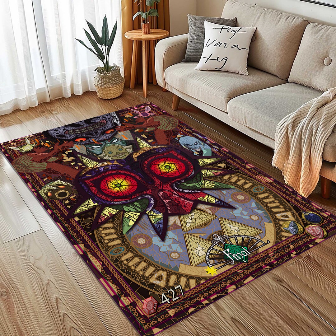 The Legend of Zelda,majora's Mask Area Rug,gaming Rug,video Game Rug ...