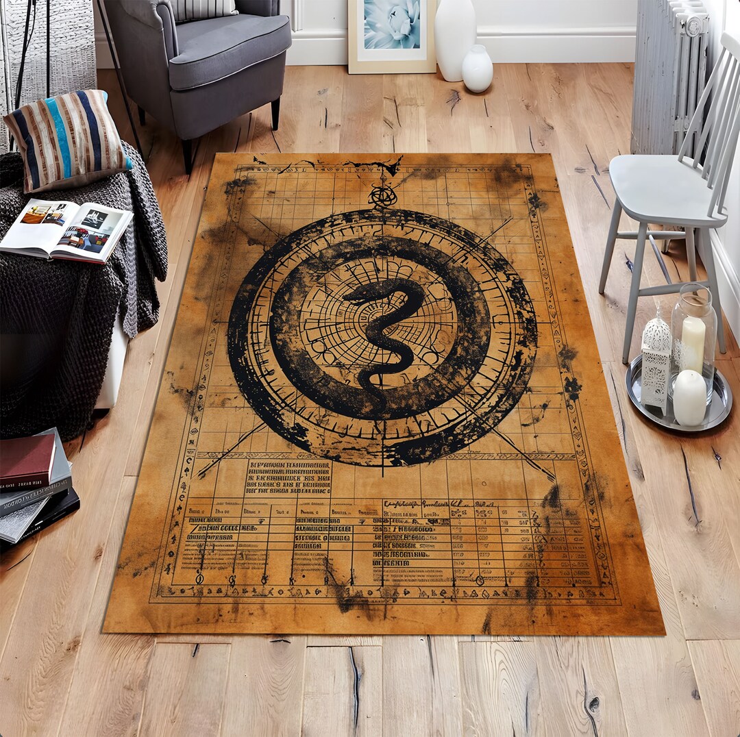 Snake Middle Ages Design Rug, Medieval Rug, Historical Rug, Adventure ...