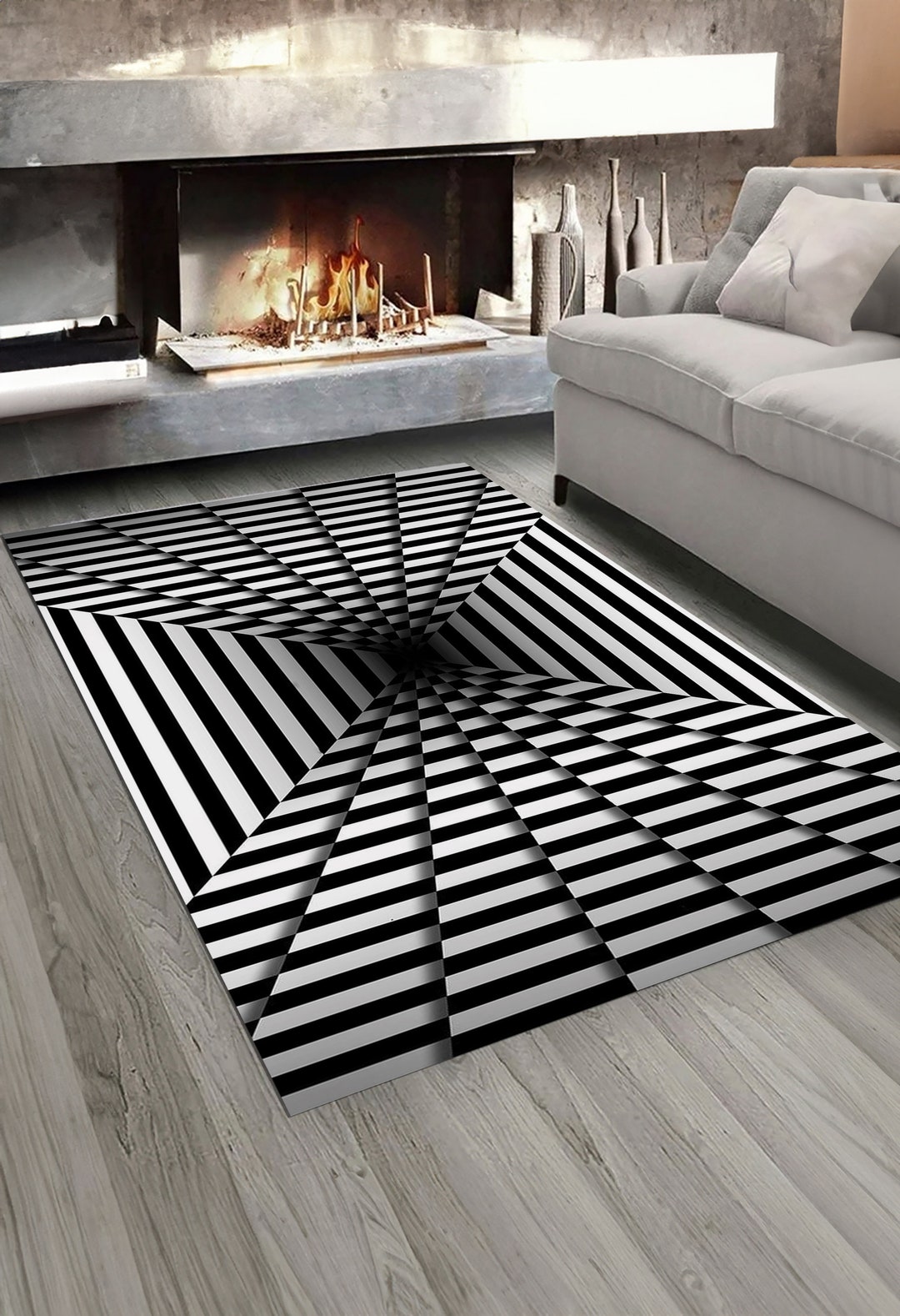 Optical Illusion Rug, Illusion Rug, Optical Illusion, Vortex Illusion ...