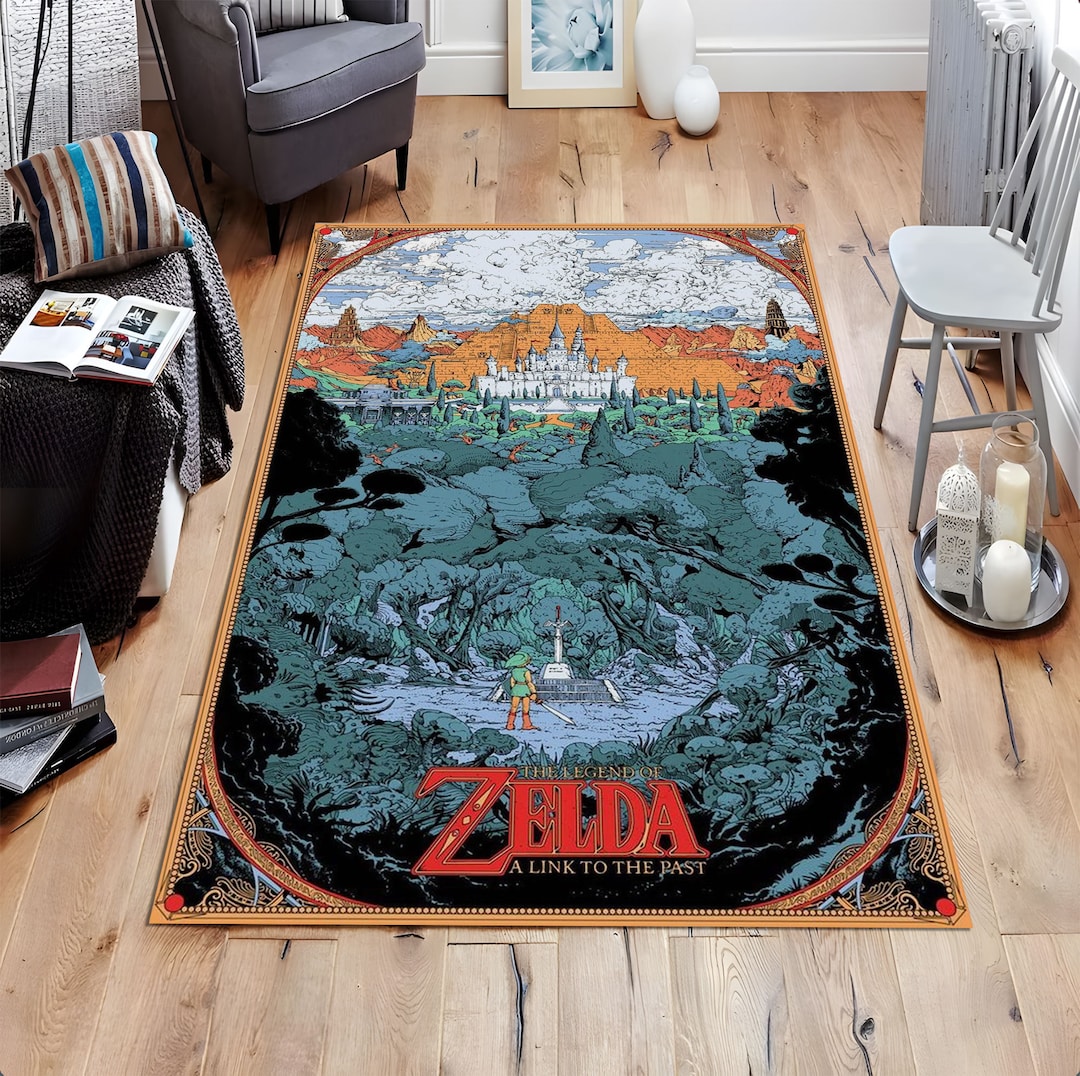 Zelda Legend Rug, Gaming Area Rug, Zelda Game Rug, Gamer Gifts, Game ...