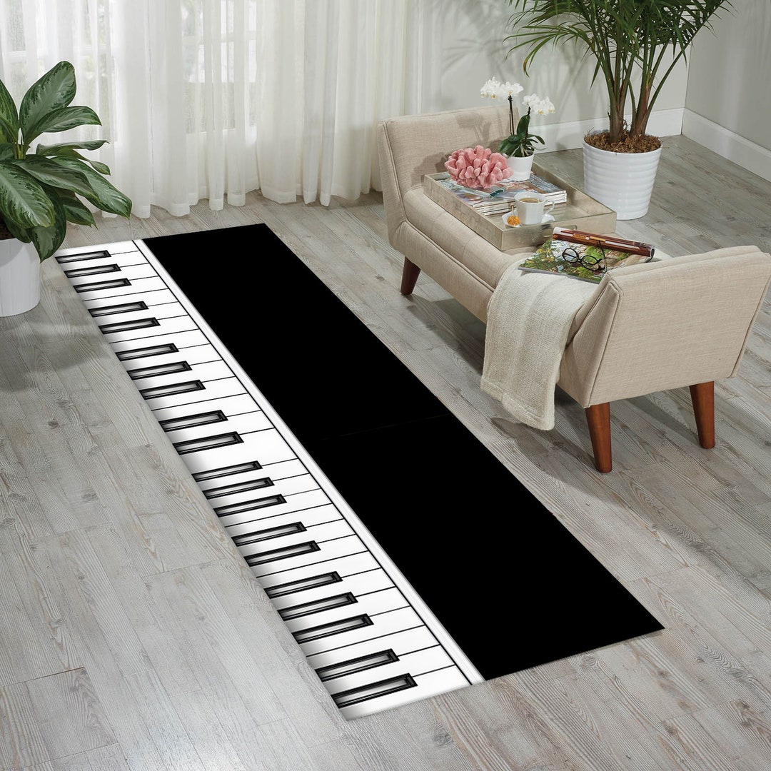 Piano Runner Rug, Piano Keyboard Runner, Piano Rug, Music Hallway Rug ...