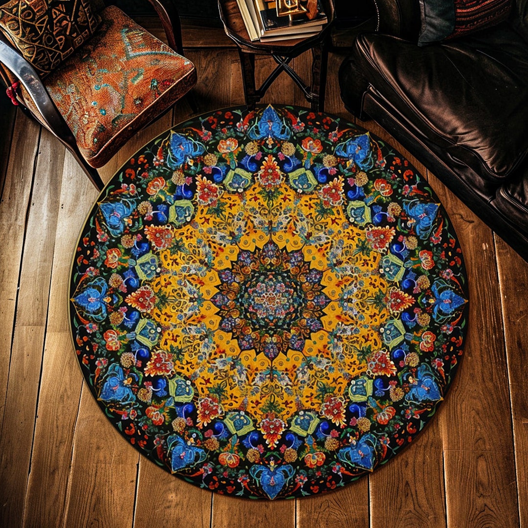Round Rug, Home Decor Rug, Decorative Rug, Livingroom Rug, Rug ...