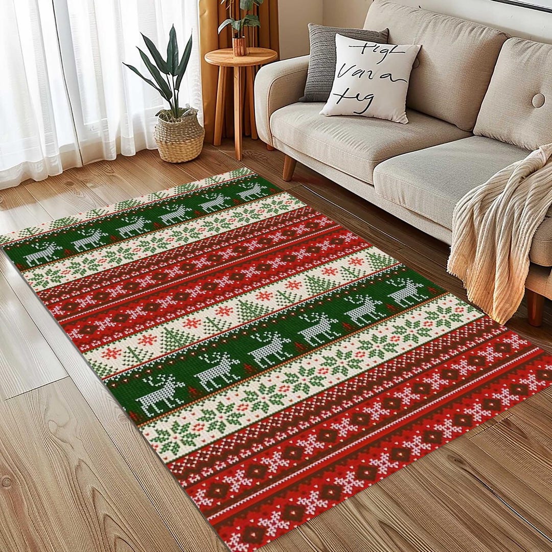 Christmas Area Rug,christmas Rug,christmas Decoration,christmas Gift ...