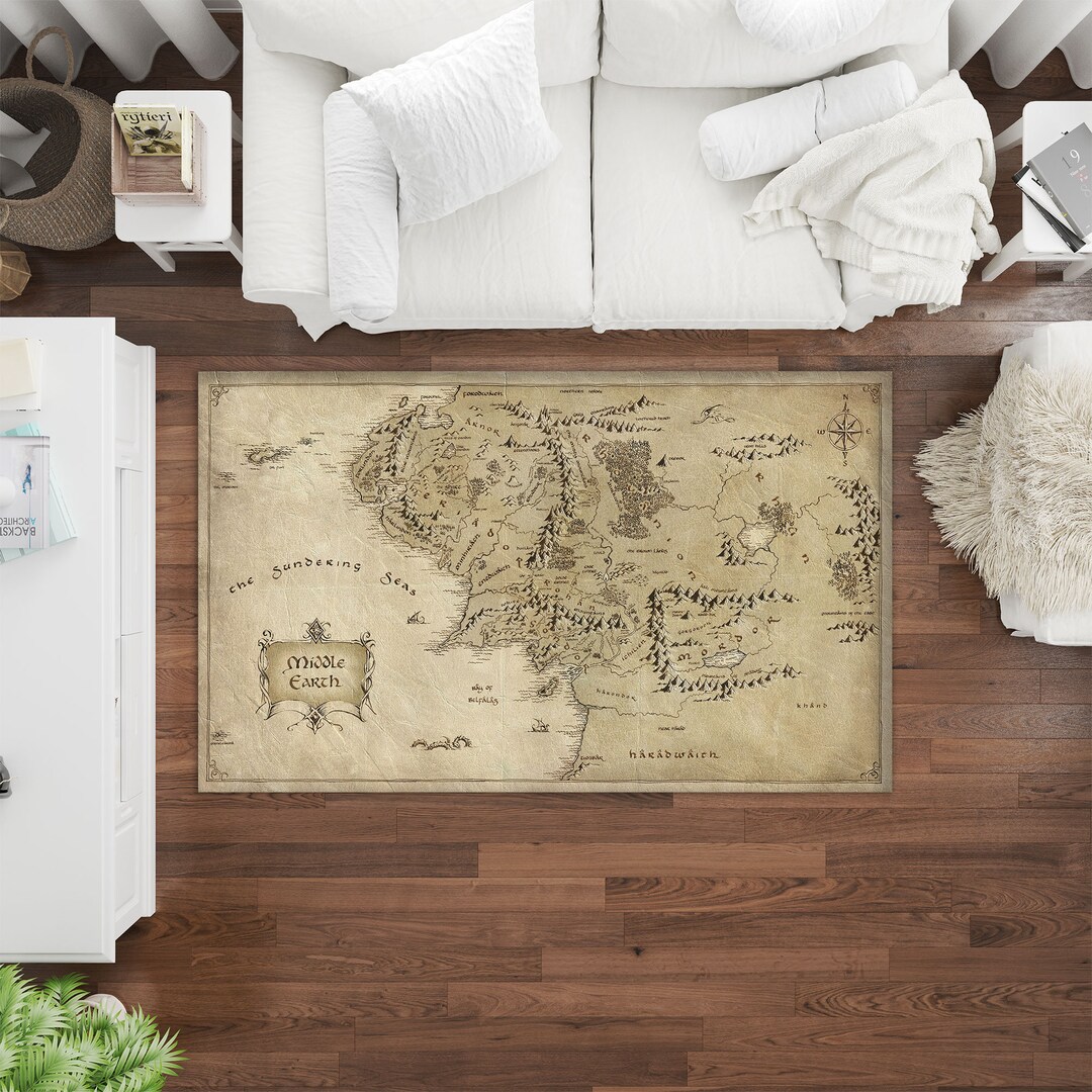 Map Design Rug, World Map Rug, Vintage Map Design Rug, Explorer Rug ...