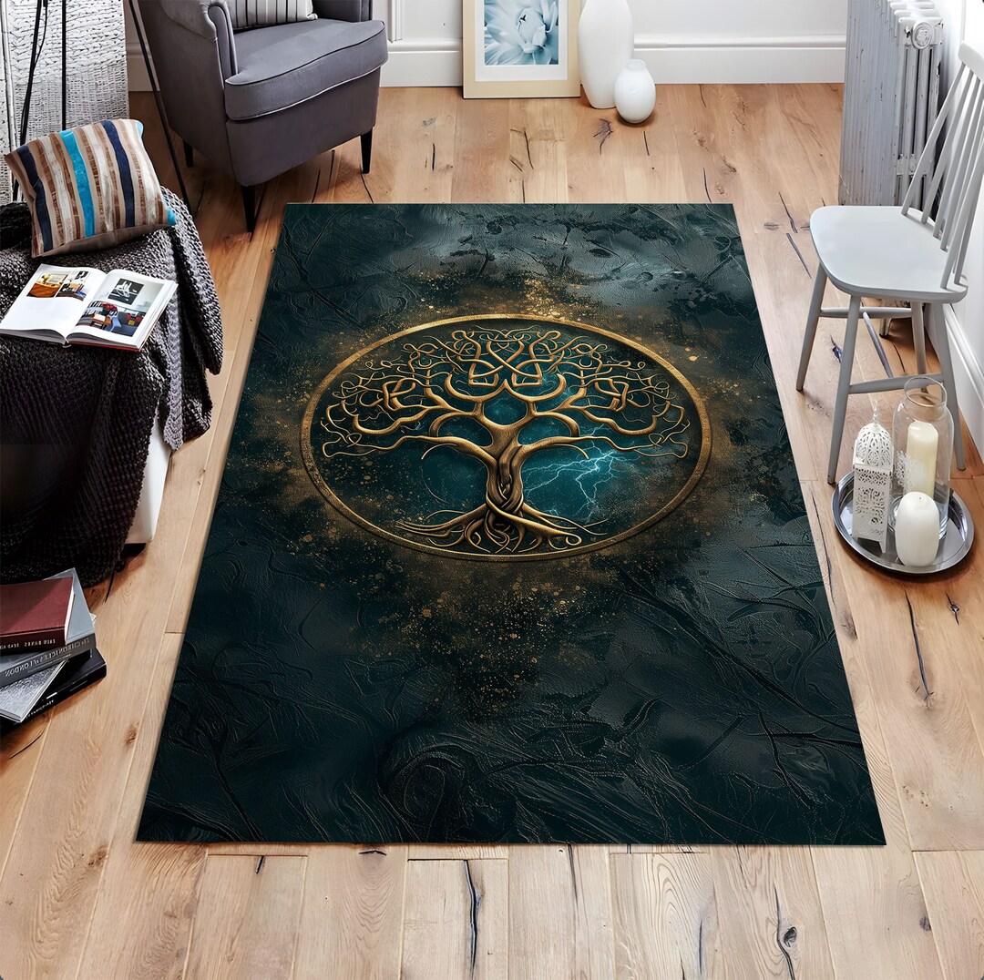 Tree of Life, Home Decor, Nature Inspired, Modern Rug, Unique Design ...