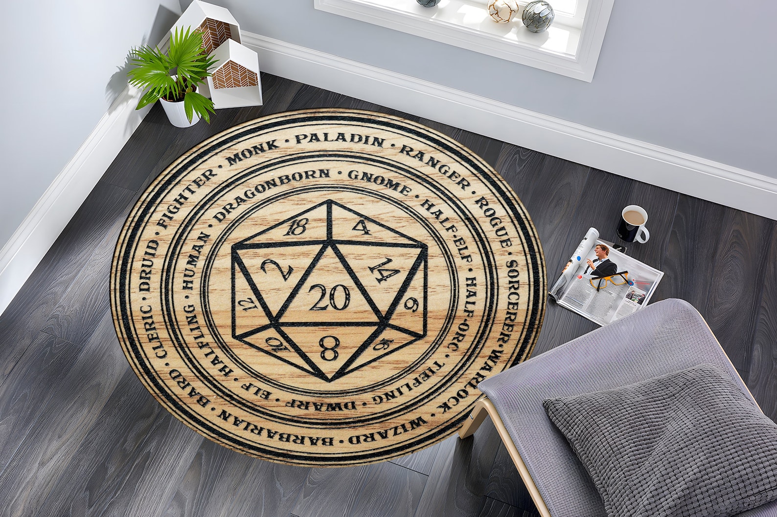 Dungeons Dragons Rug,dragon Round Rug,dnd Theme Rug,dnd Map Rug,round ...