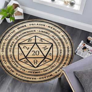 Dungeons Dragons Rug,dragon Round Rug,dnd Theme Rug,dnd Map Rug,round ...