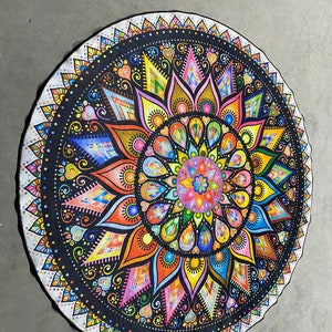 Mandala, Mandala Rug, Round Rug, Round Carpet, Mandala Pattern Round ...