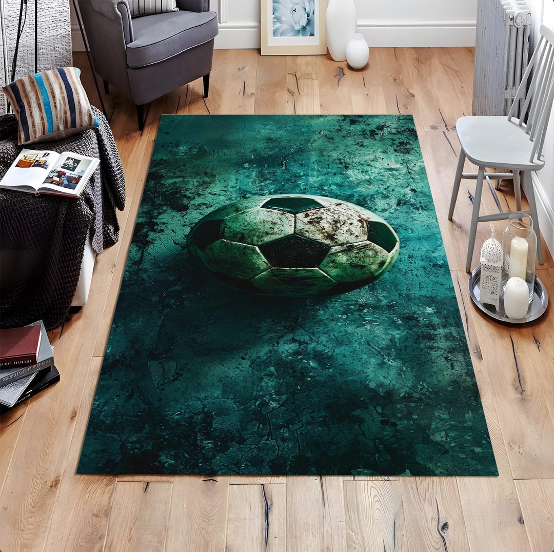 Soccer Design Rug, Sports Rug, Soccer Field Rug, Football Rug, Athletic ...
