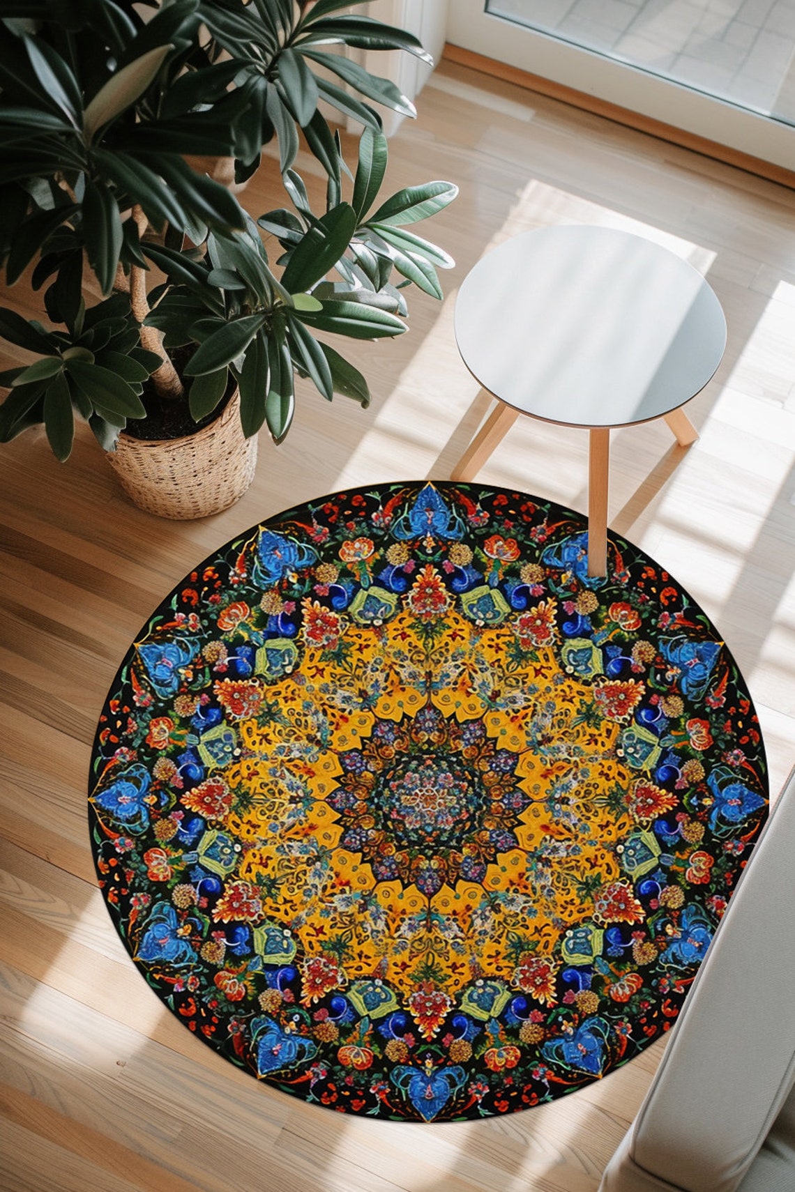 Round Rug, Home Decor Rug, Decorative Rug, Livingroom Rug, Rug ...