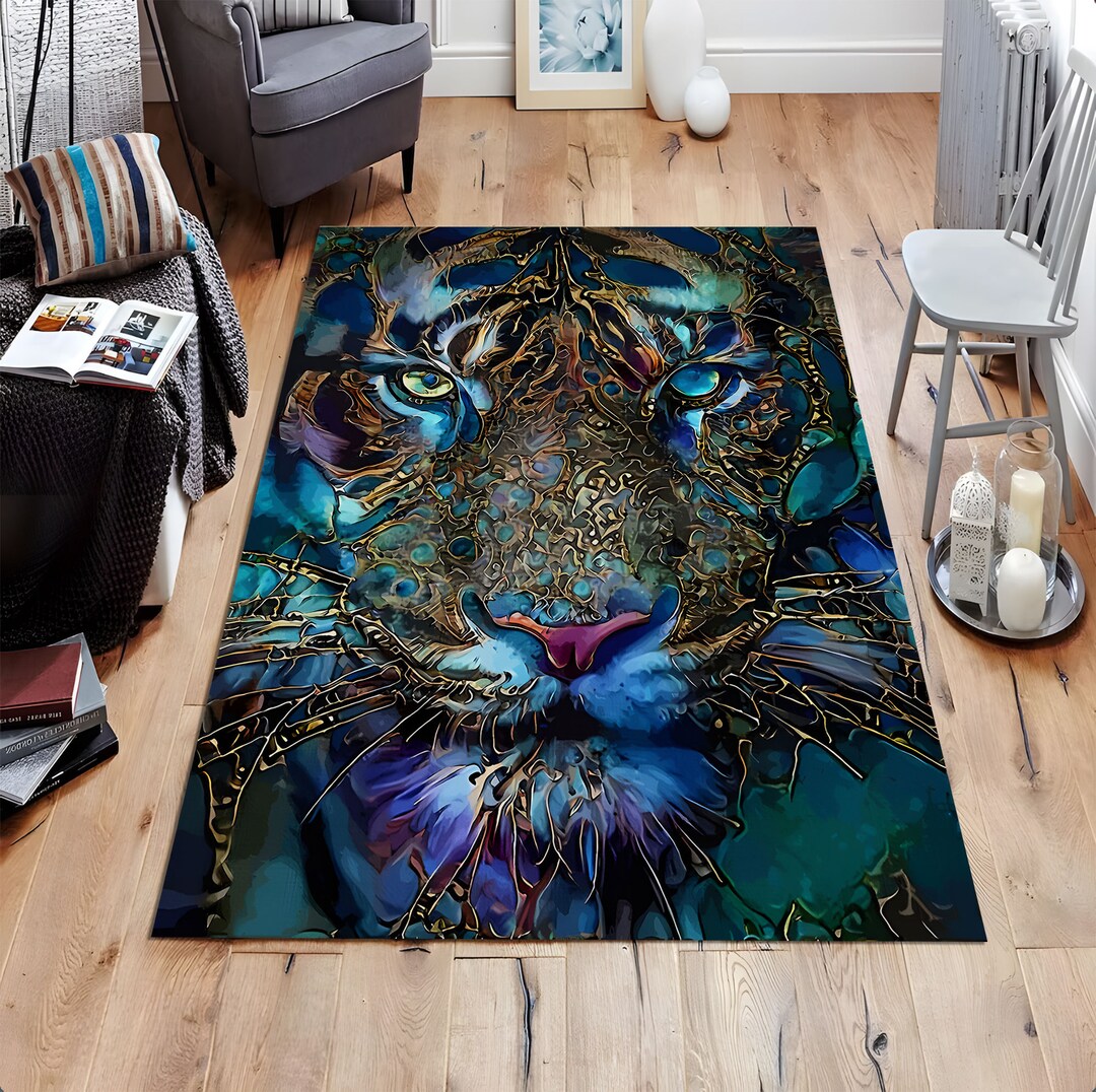 Lion Rug,lion Pattern Rug,animal Rugs,animal Themed Rug,cool Animal ...