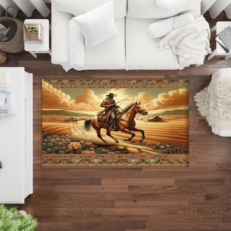 Western Area Rug - Etsy