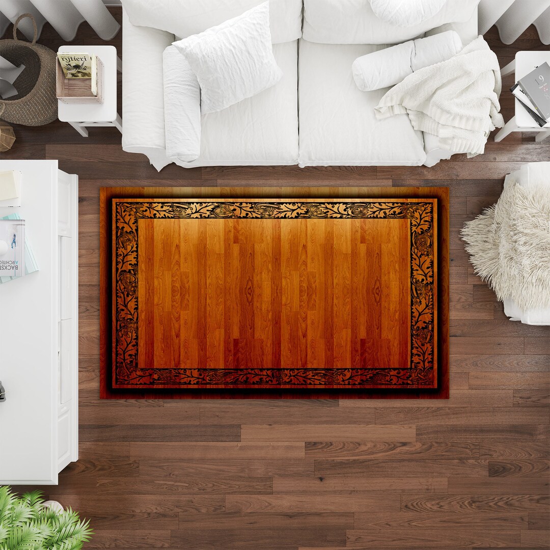 Wood Parquet Design, Parquet Pattern Rug, Contemporary Rug, Livingroom ...