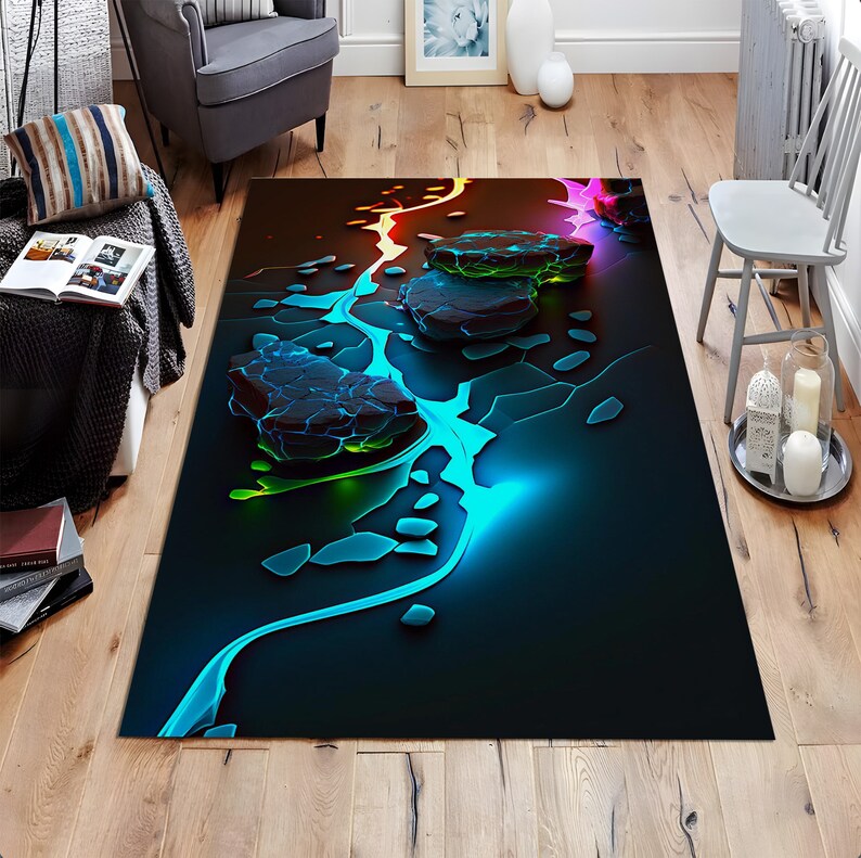 Neon Design, Homedecor, Modern Rug, Unique Design, Contemporary Rug ...