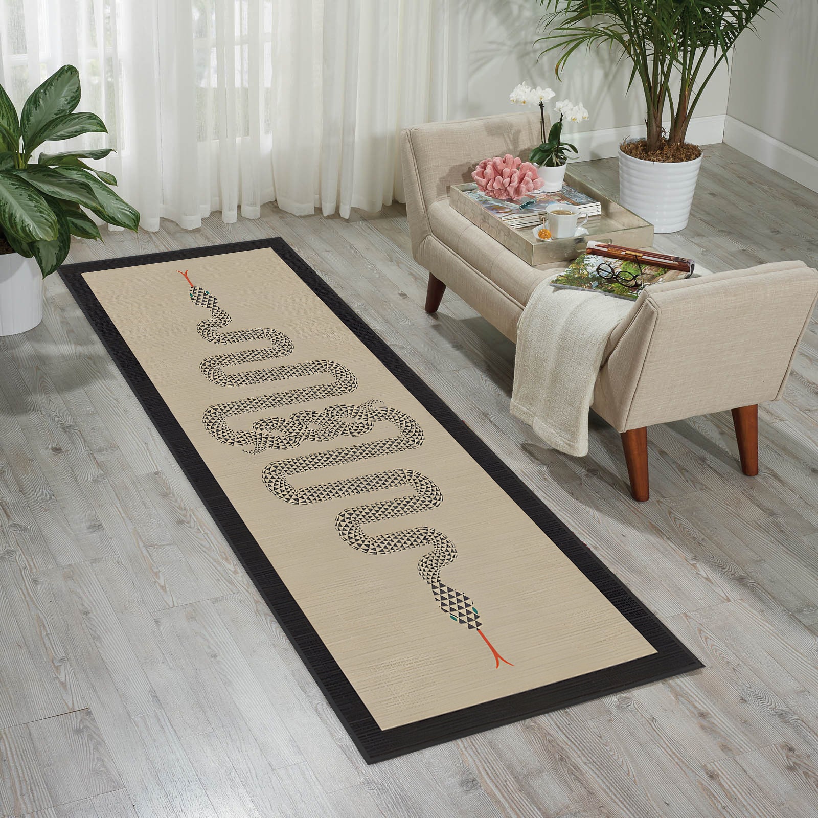 Snake Runner Rug,snake Rug,modern Art Rug,office Rug,living Room Rugs ...
