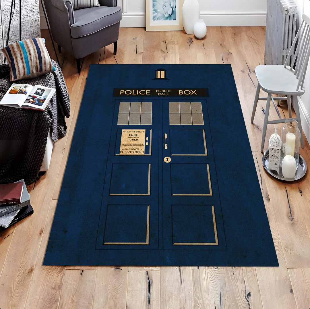 Police Box Rug,tardis Rug,doctor Who Rug,shaped Rugs,rugs for Living ...