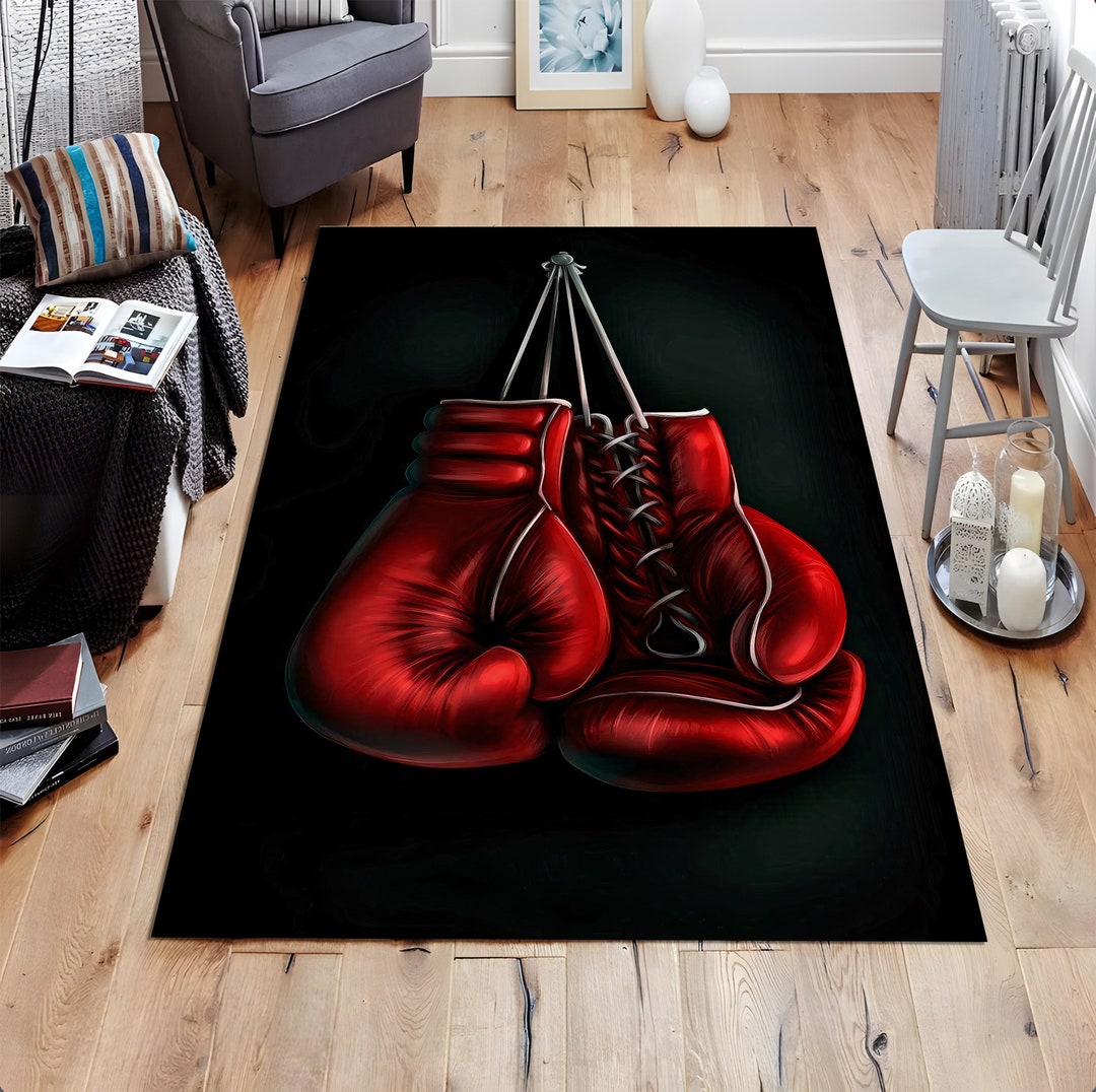Boxing Design Rug, Boxing Gym Rug, Fitness Rug, Athletic Rug, Sports ...