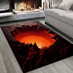 Lava Pit Rug, Fire Rug, 3D Vortex Rug, Illusion Rug, Fire Pit Rug, Rugs ...