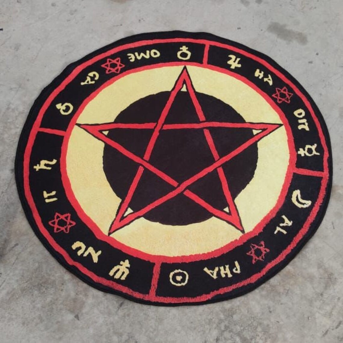 Astrology Rug,the Love Witch Patterned Rug,movie Decor,red Pentagram ...