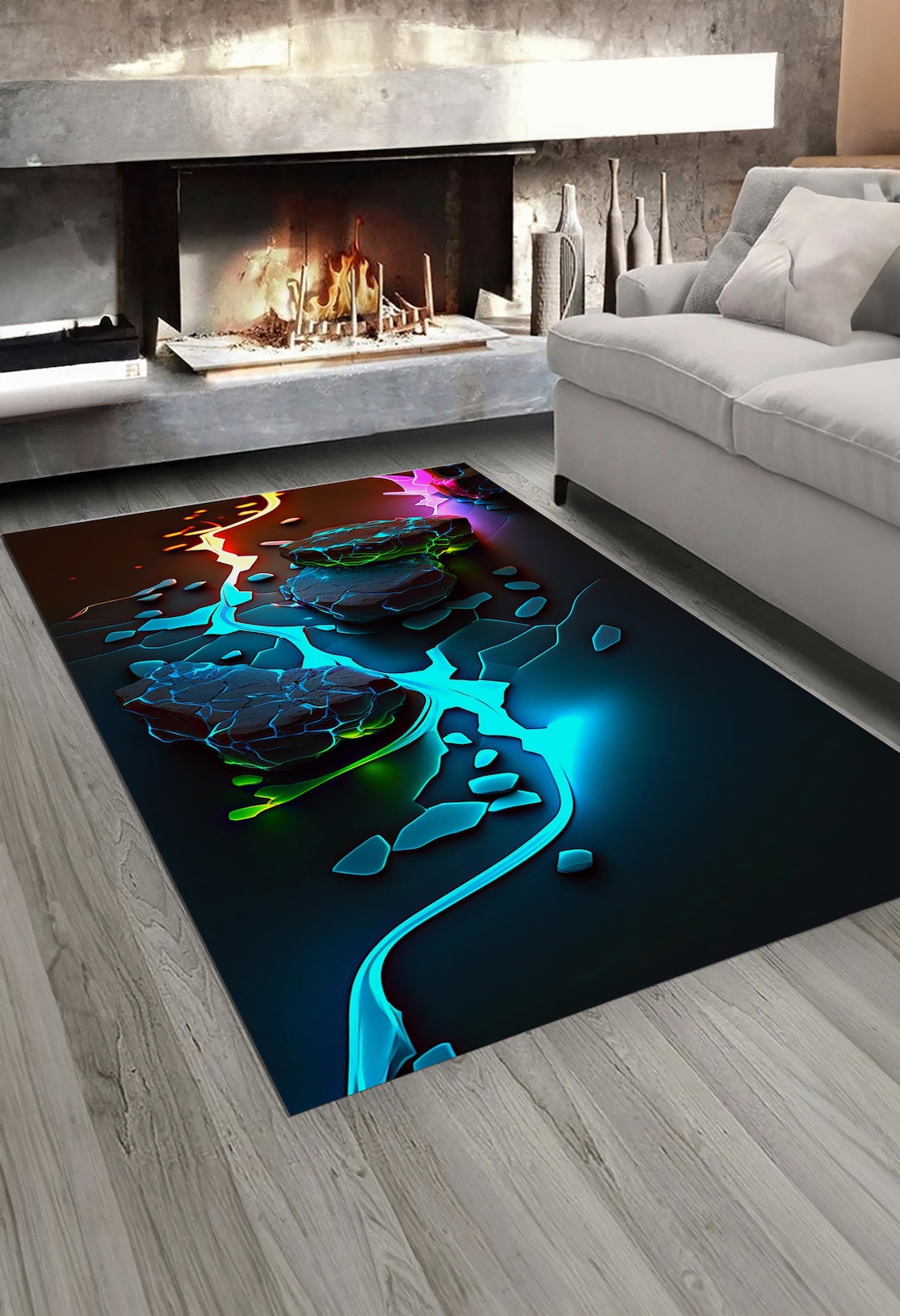 Neon Design, Homedecor, Modern Rug, Unique Design, Contemporary Rug ...