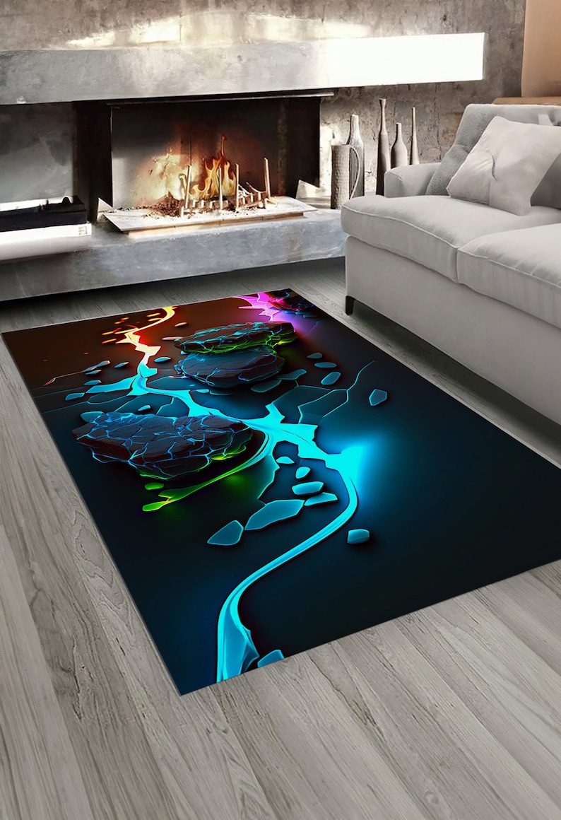 Neon Design, Homedecor, Modern Rug, Unique Design, Contemporary Rug ...