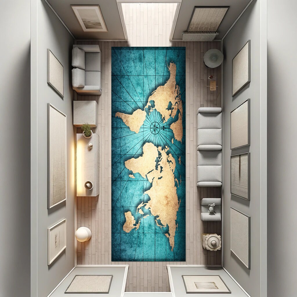 World Rug, World Political Map Runner, World Map Concept Rug, World Map ...