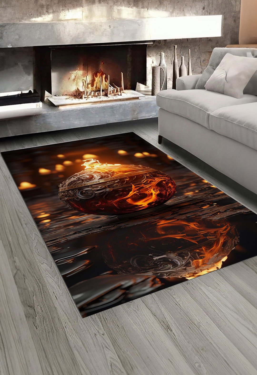 Hot 8 Ball Design, Home Decor, Modern Rug, Unique Design, Contemporary ...