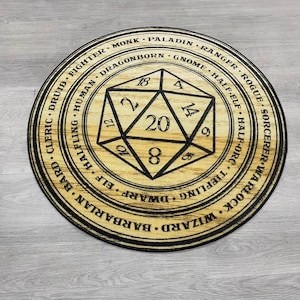 Dungeons Dragons Rug,dragon Round Rug,dnd Theme Rug,dnd Map Rug,round ...
