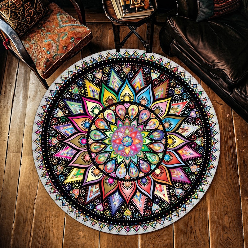 Mandala Floor Carpet - Etsy
