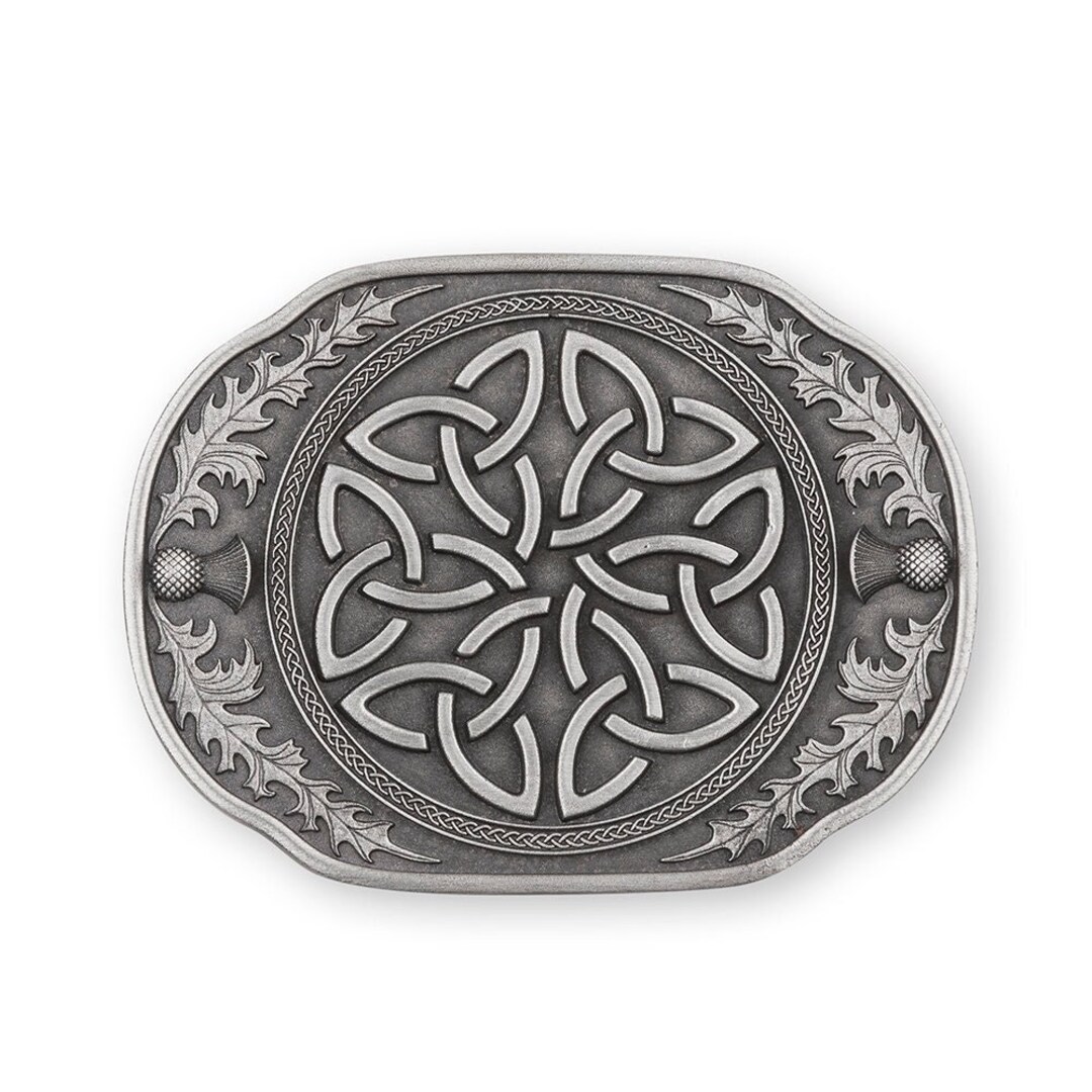 Celtic Trinity Pewter Kilt Belt Buckle - Handcrafted Scottish Kilt ...