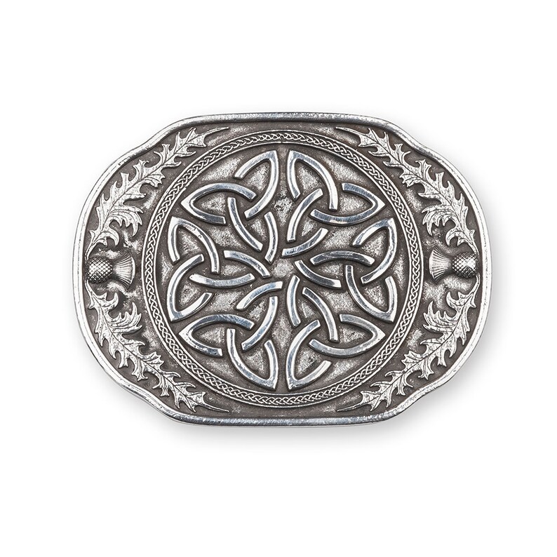 Celtic Trinity Pewter Kilt Belt Buckle - Handcrafted Scottish Kilt ...