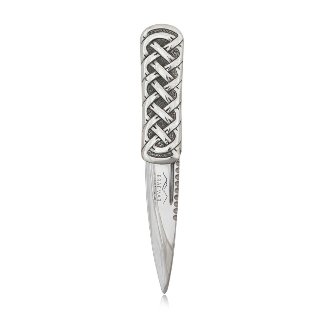Celtic Weave Pewter Handle Sgian Dubh - Traditional Scottish Knife ...