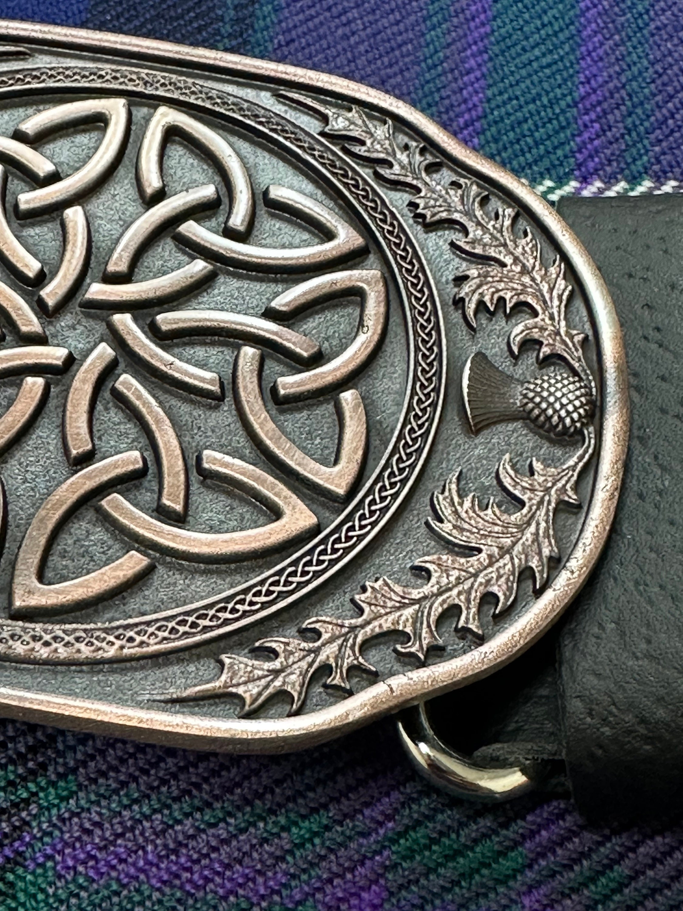 Celtic Trinity Pewter Kilt Belt Buckle - Handcrafted Scottish Kilt ...