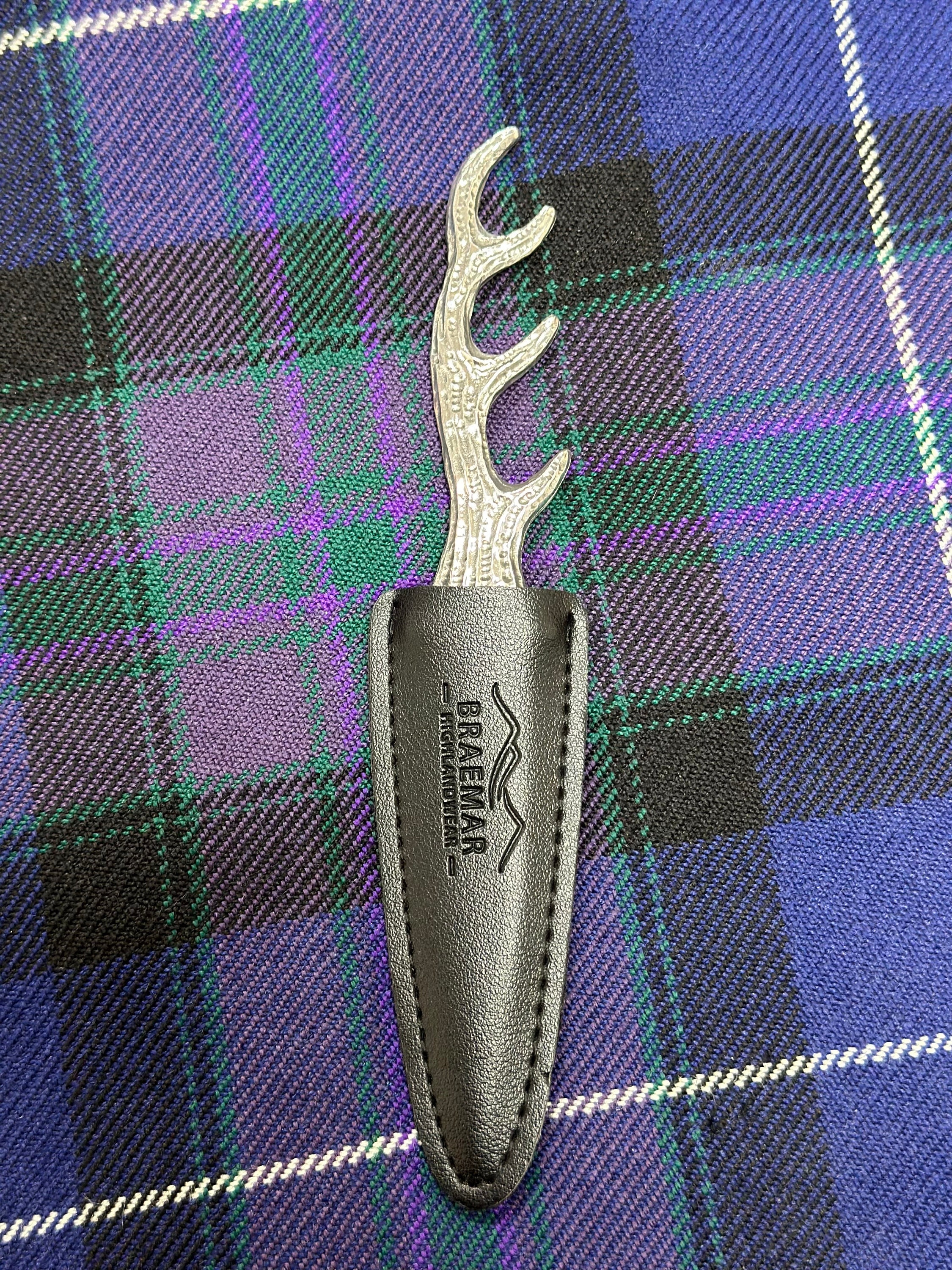 Pewter Antler Handle Sgian Dubh - Handcrafted Traditional Highland Dirk ...